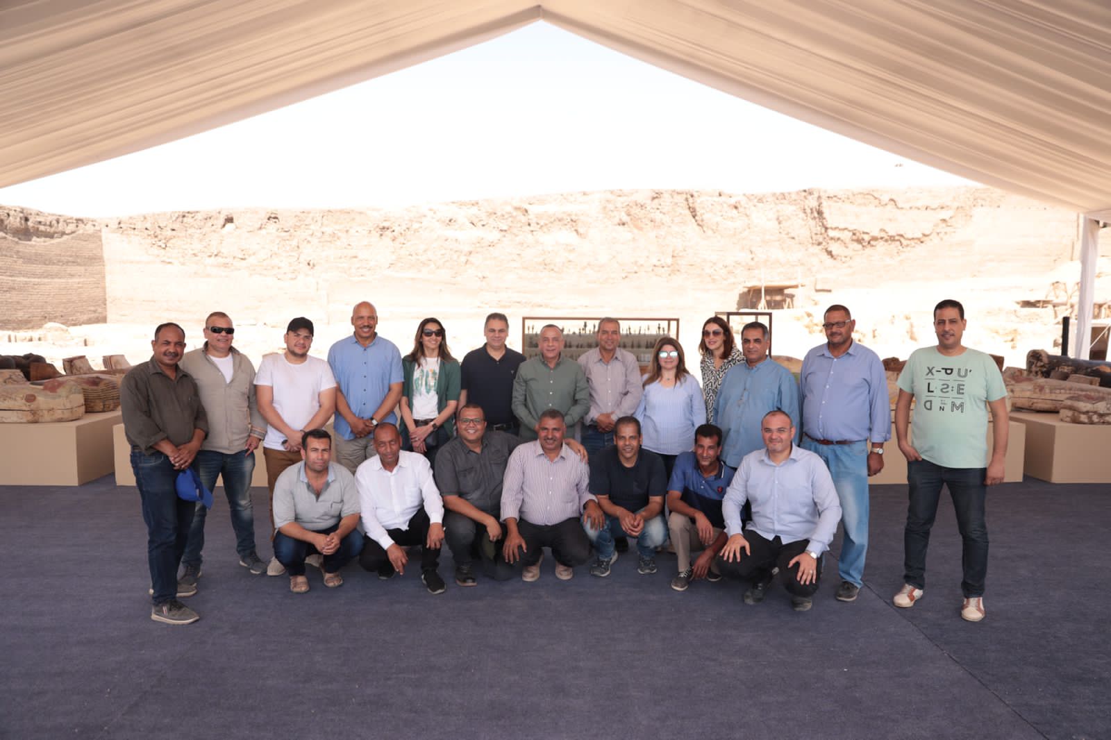 New Discovery at Saqqara Necropolis Finds Largest Cache of Statues Yet